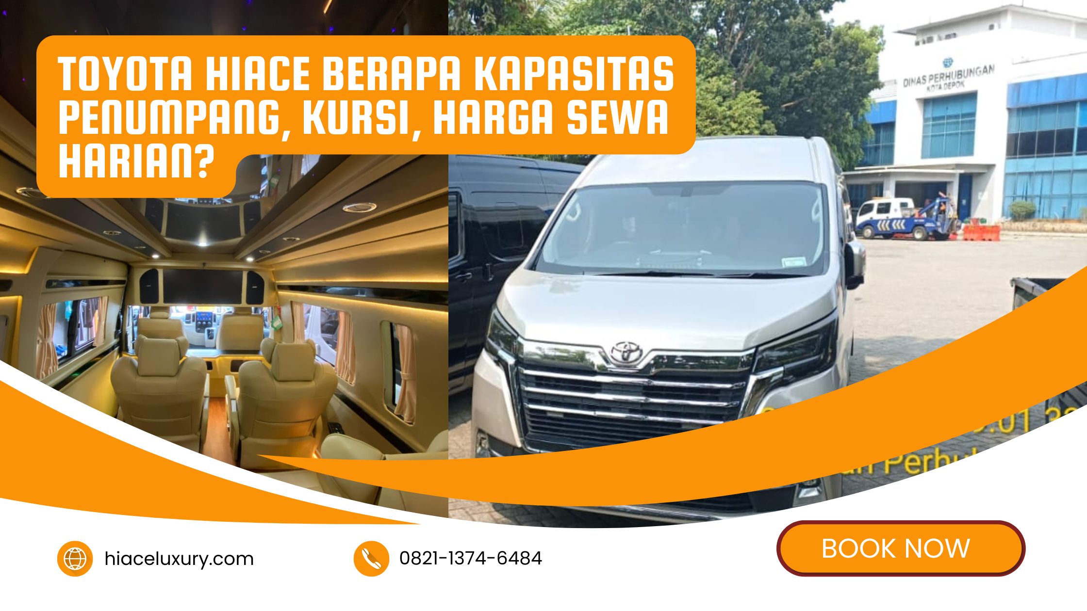 Toyota Hiace Berapa Kapasitas Penumpang, Kursi, Harga Sewa Harian ...